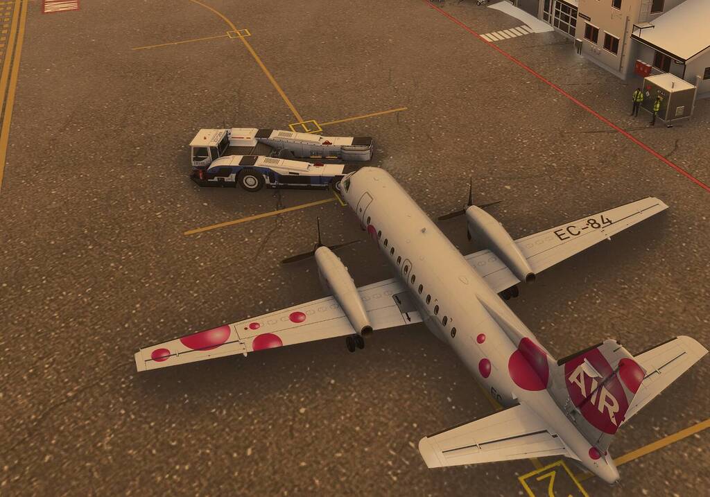Still pushback tugs on apron with services turned off! - Scenery ...