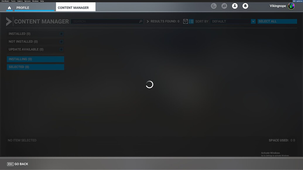 Content Manager stuck loading - Miscellaneous - Microsoft Flight ...