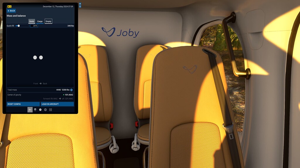 Joby S4 EFB Seating Incorrect - Aircraft & Systems - Microsoft Flight ...