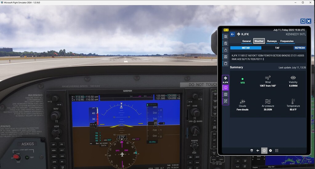 In-sim Live Weather pressure does not match METAR. Airport altitude ...