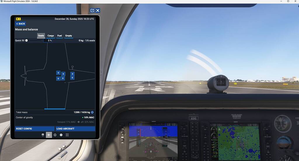 G36 - No pilot weight if spawning on the runway - Aircraft & Systems ...
