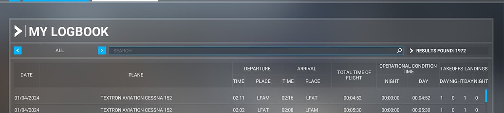 Logbook record flight segments - Wishlist - Microsoft Flight Simulator ...