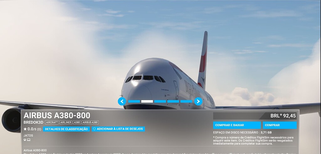 Bredok3D Airbus A380 released - Aircraft - Microsoft Flight Simulator ...