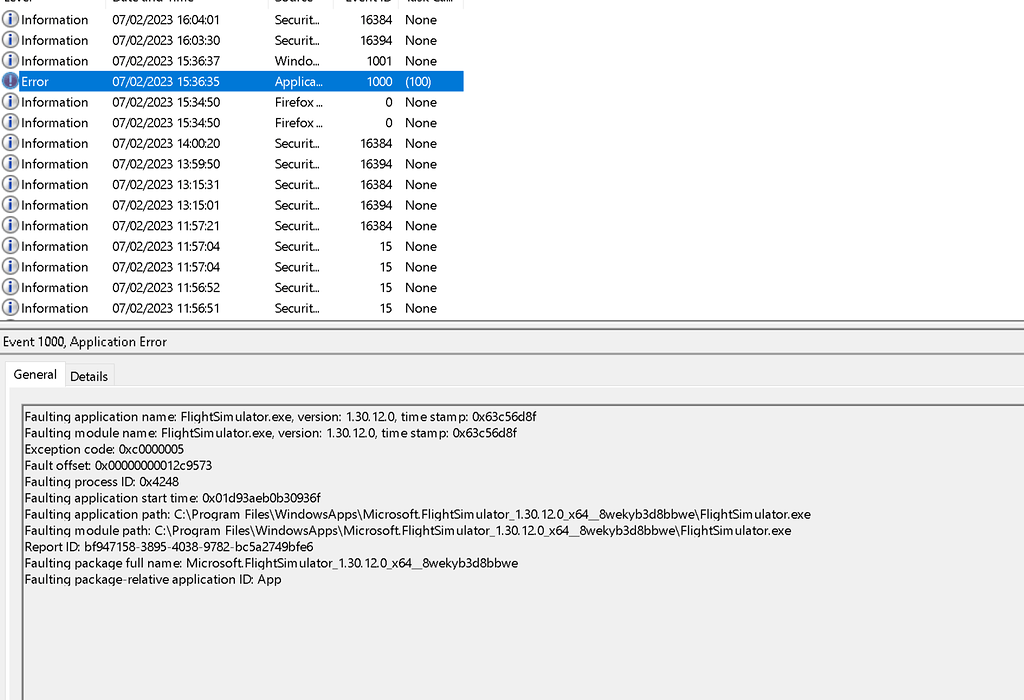 0xc0000005 CTD When Switched To Offline - Crashes (CTDs) - Microsoft Flight Simulator Forums