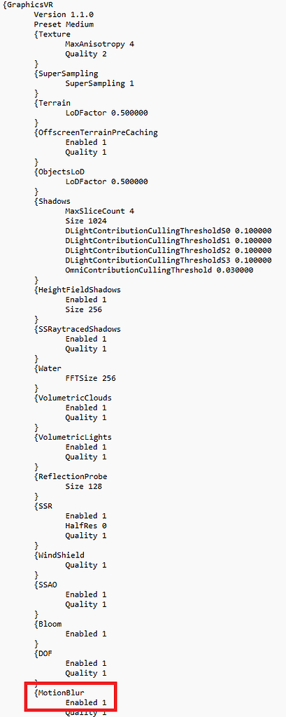 Motion blur option in VR is forced to ON at game launch - Virtual ...