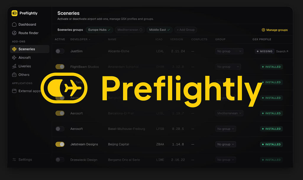 Preflightly - Your MSFS add-on library (freeware) - Tools & Utilities ...