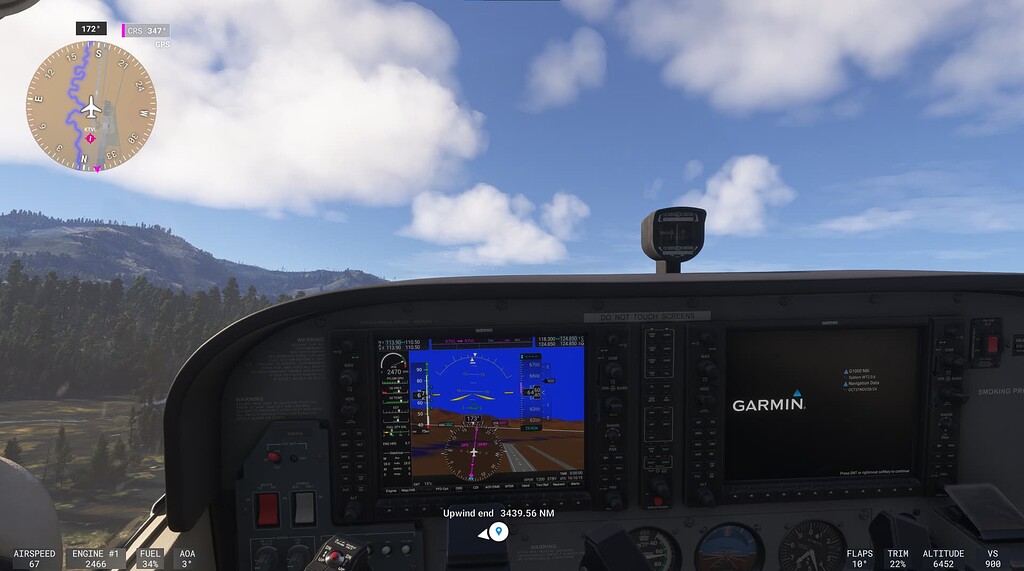 KTVL displayed 3439nm for upwind leg during intro flight - User ...