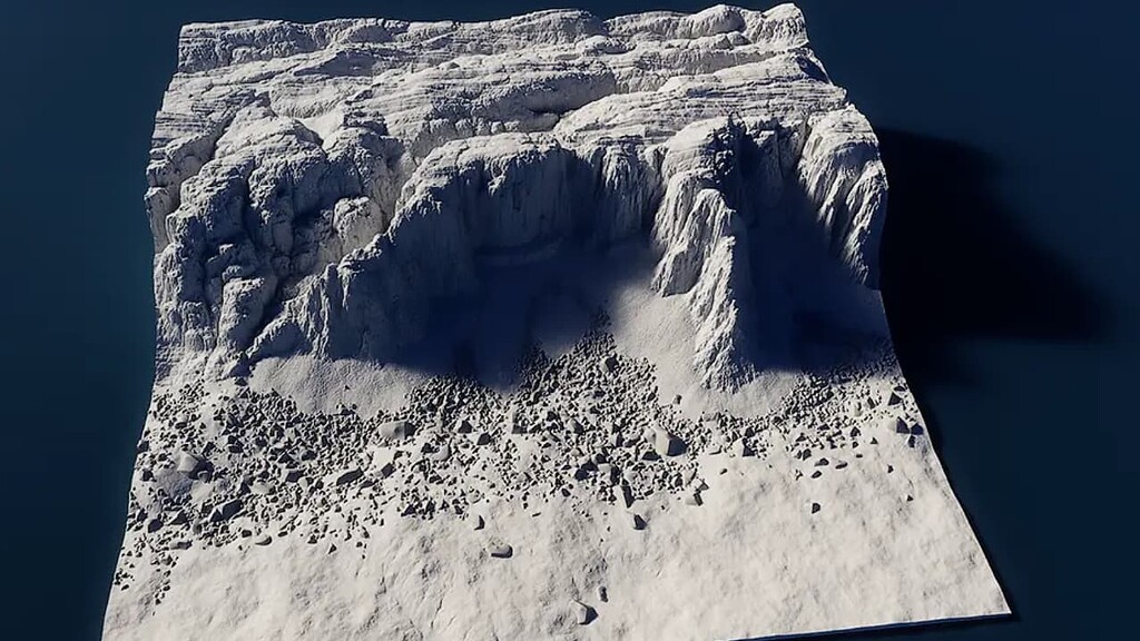 More agressive and larger scale ground displacement maps in low detail ...