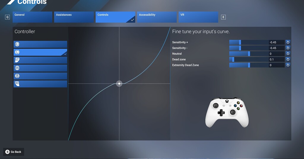 Are curves for the XBox controller (on PC) even doing anything ...