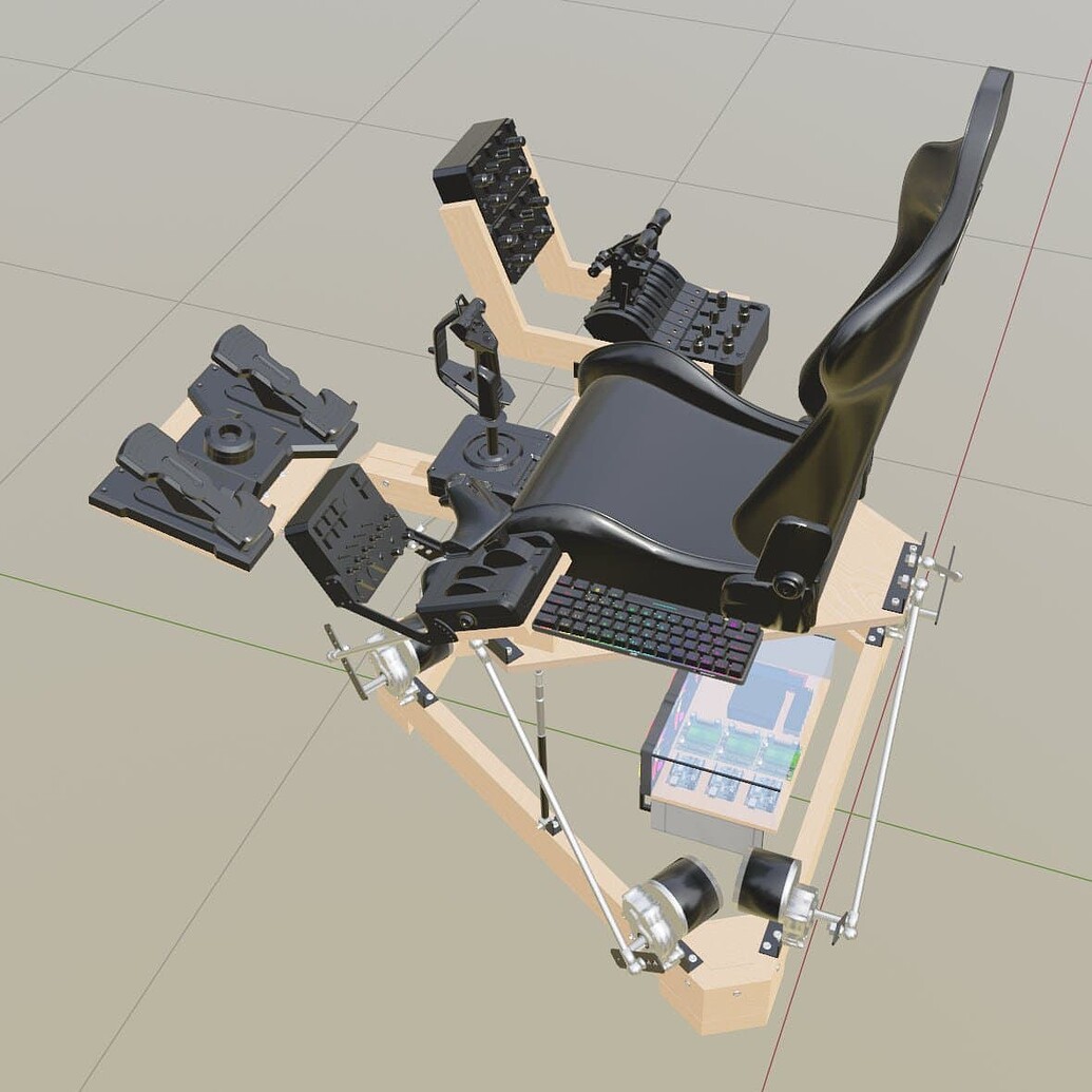 DIY 6DOF Motion Simulator VR Cockpit project + pendular yoke, throttle ...