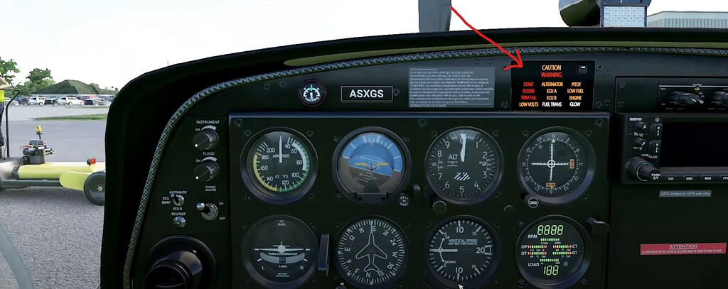 DA40 TDI Default - Caution Warning / Gyro / Trim - Aircraft & Systems ...