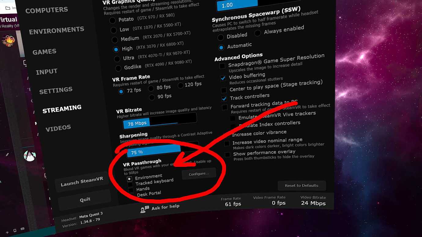Meta Quest 3 + Virtual Desktop – semi-transparent cockpit, please help ...