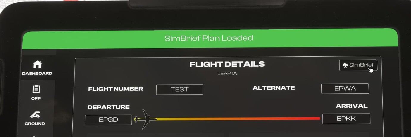 Default A320 how to get Simbrief pln INTO the avionics - Aircraft ...