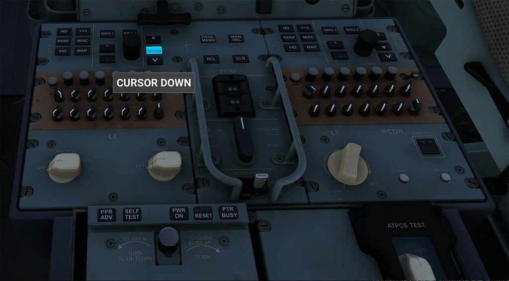 H.O.T.A.S. bind for plane-specific buttons (in this case ATR's MFD, NAV ...