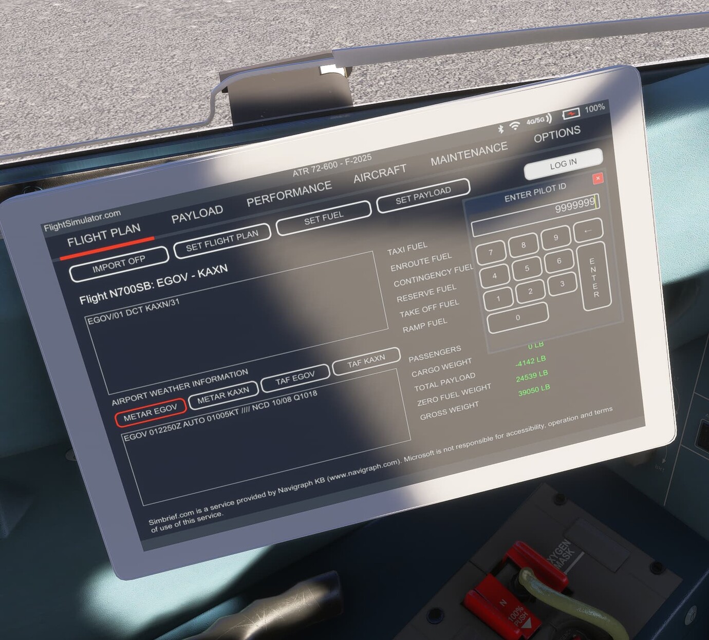 ATR-72 While trying to integrate my SimBrief ID into the EFB, can not ...