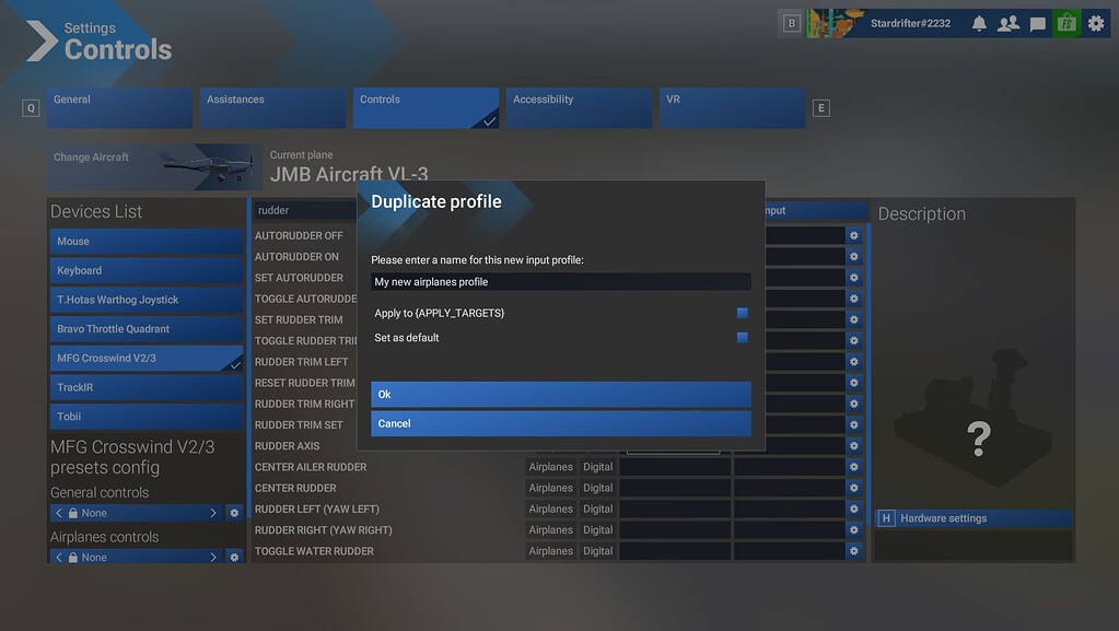 Guaranteed CTD when creating new control profile and applying to all targets with MFG Crosswind ...