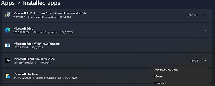 How to uninstall Store MS2024 version - Install, Performance & Graphics - Microsoft Flight ...