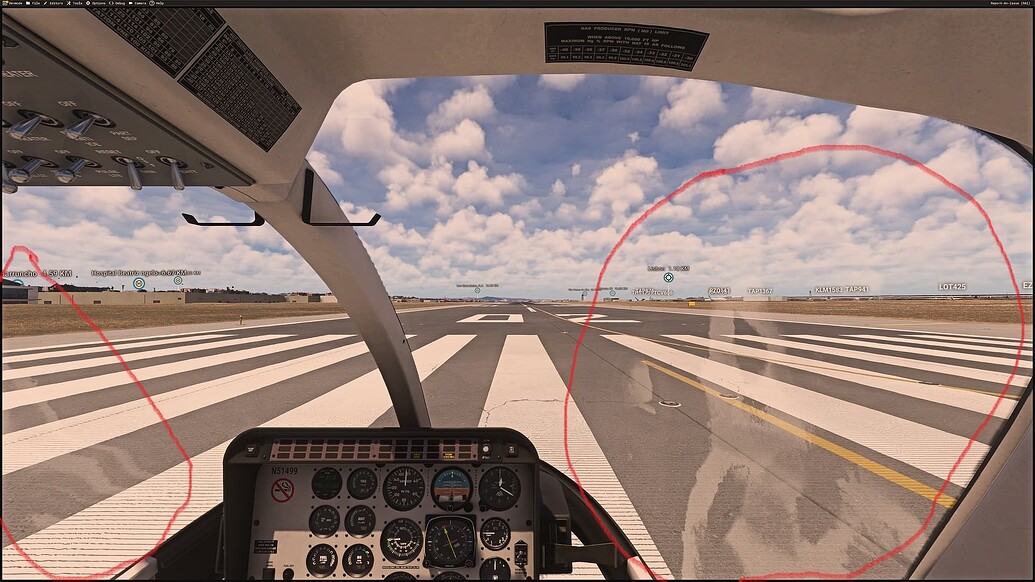 Ground reflections inside cockpit windscreen. Too distracting - Install ...