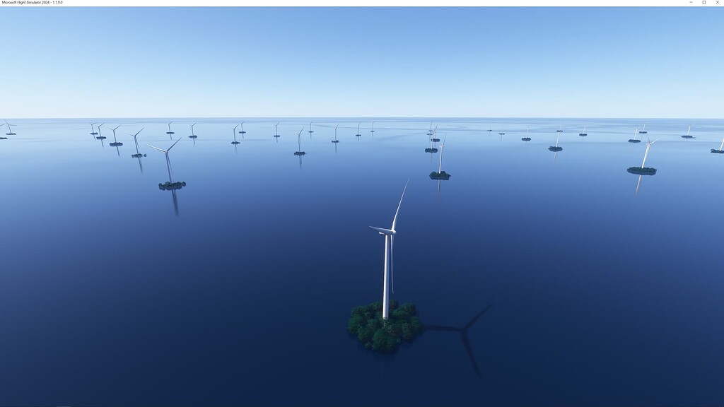 Wind Turbines in the North Sea with Vegetation as Foundation - Scenery ...