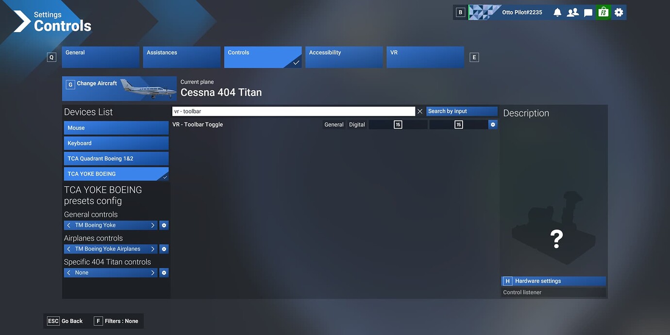 Toolbar missing in VR - Resolved - Microsoft Flight Simulator Forums