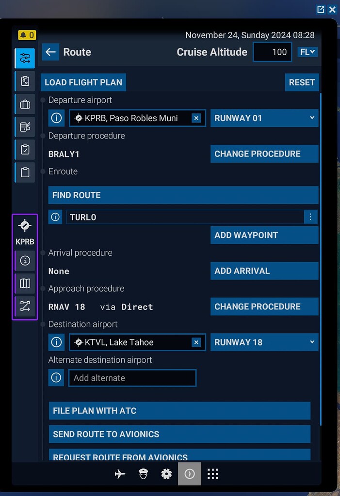 Flight Plan Setup, Filed & Pushed to Avionics on World Map via EFB not Being Sent to Aircraft ...