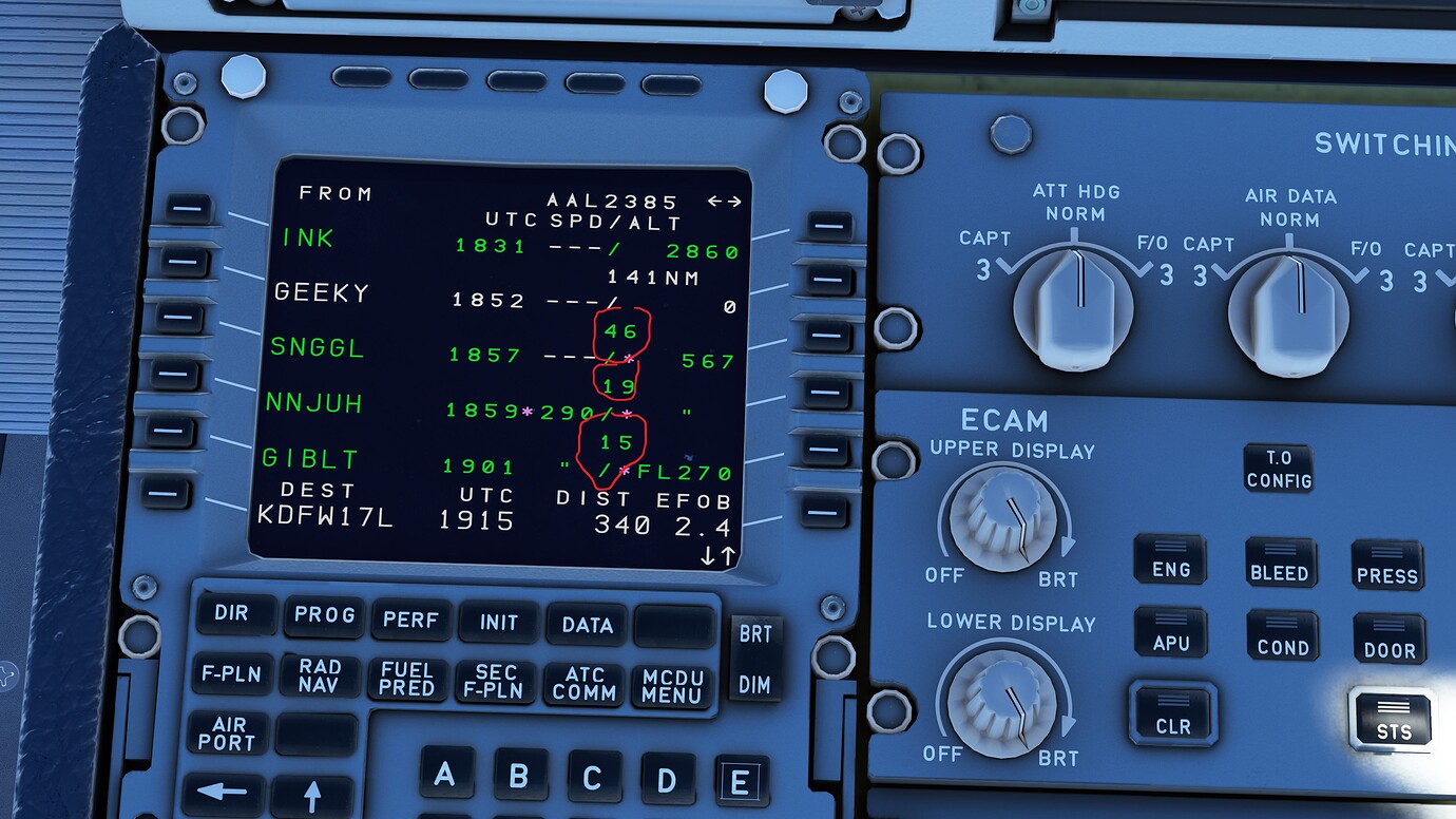 Waypoint Distances on Airbus? - General Discussion - Microsoft Flight ...