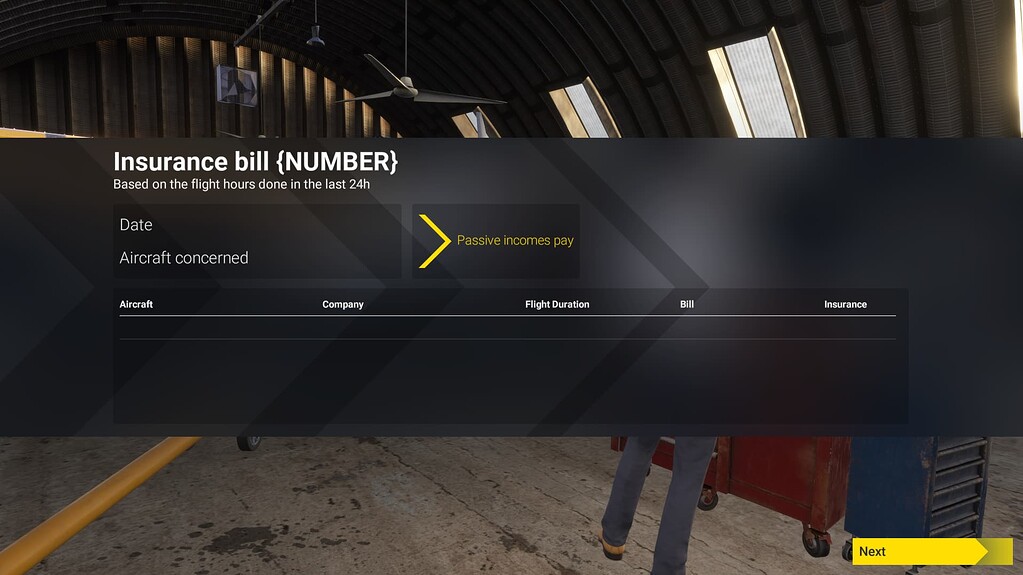 Insurance bill screen broken - User Interface & Activities - Microsoft Flight Simulator Forums