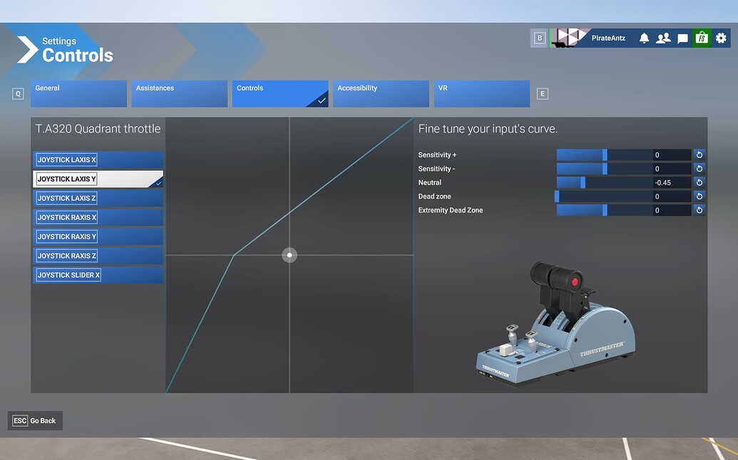 Thrustmaster TCA Airbus edition throttle configuration for C208 Grand ...