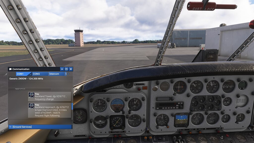 Grumman Albatross refers to itself as Type Diamond DA 62 with ATC ...