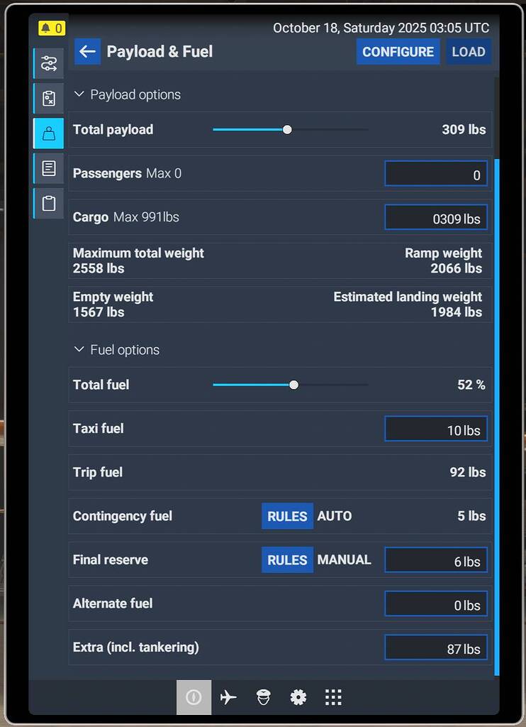 Important tabs in EFB Mass and Balance non-functional in Career - Light Cargo (possibly more ...