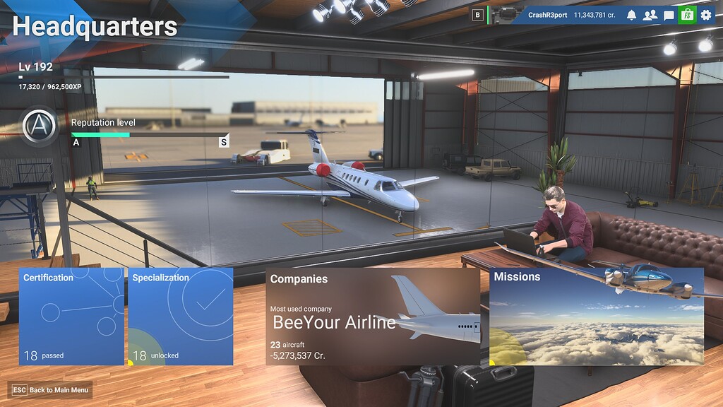How to Change Career Mode Headquarters Hanger Plane - User Interface ...