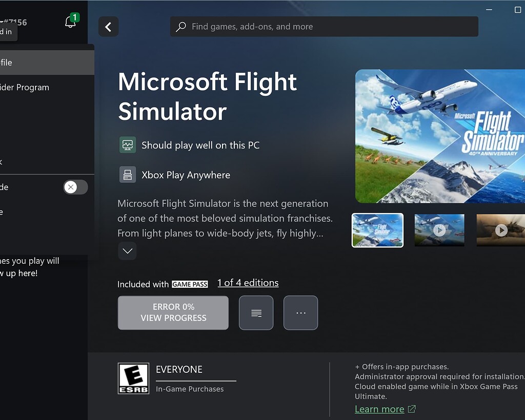 ERROR message while trying to reinstall MSFS 2020? - Install ...