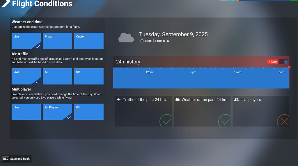Flight Conditions UI is not standardized with the InFlight Weather ...