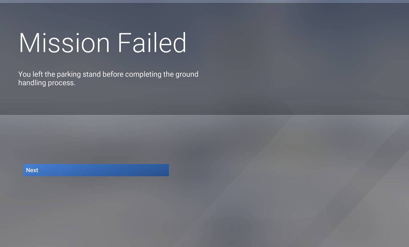 737 Passenger Career: You left the parking stand before completing the ...