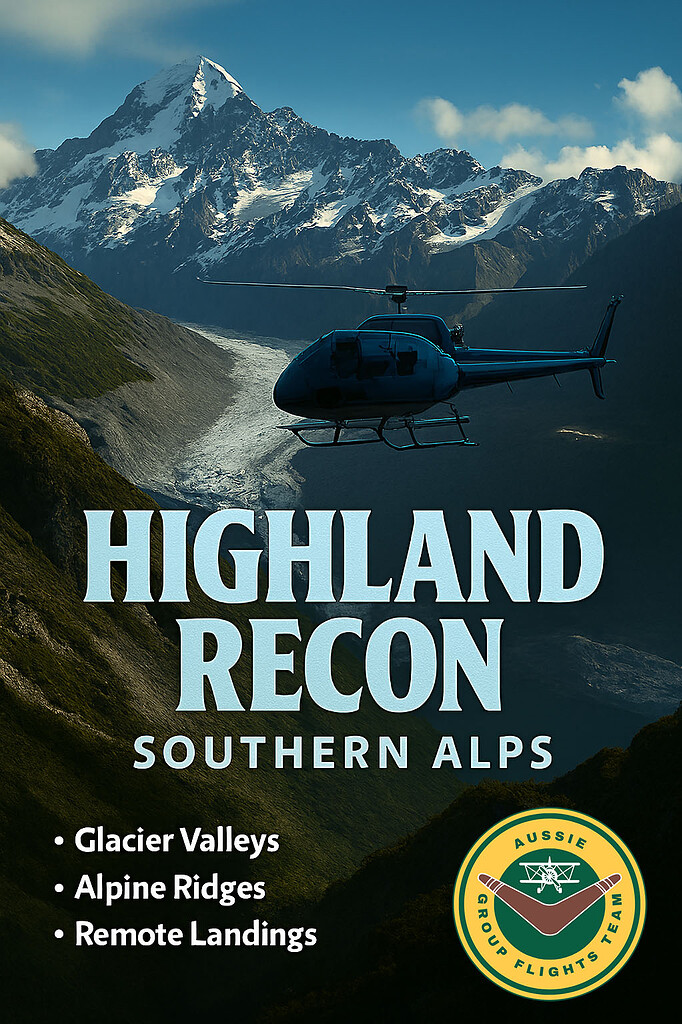 Aussie Group Flights Team - Scenic Heli: Highland Recon Southern Alps ...
