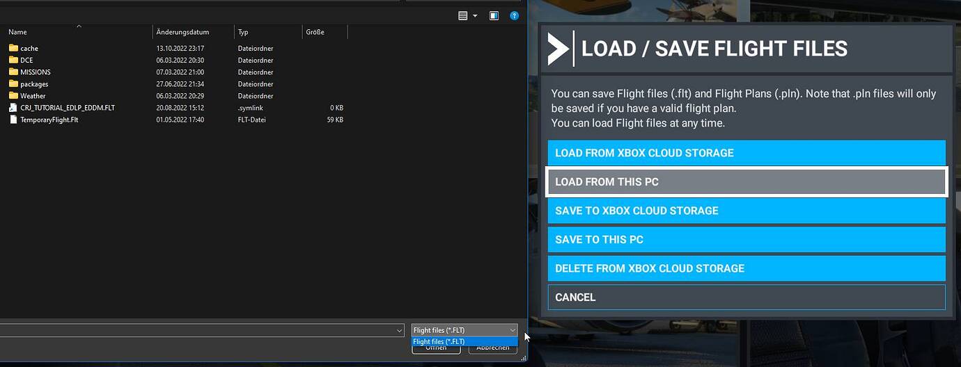 Save / Load a Flight (including Flight Plan) - MSFS Flight Planner (now ...