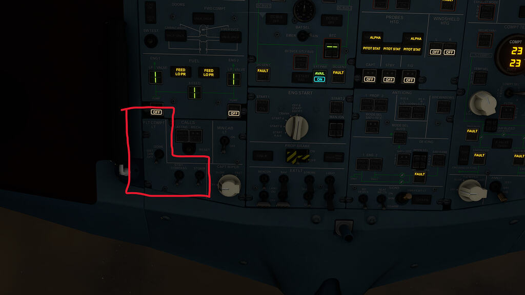 ATR cockpit lights not working and flap handle logic - Aircraft ...