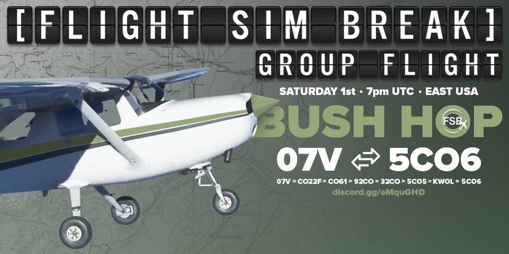 MultiPlayer Event Saturday, May 1st, 2021 - Colorado Event - Flight Sim ...
