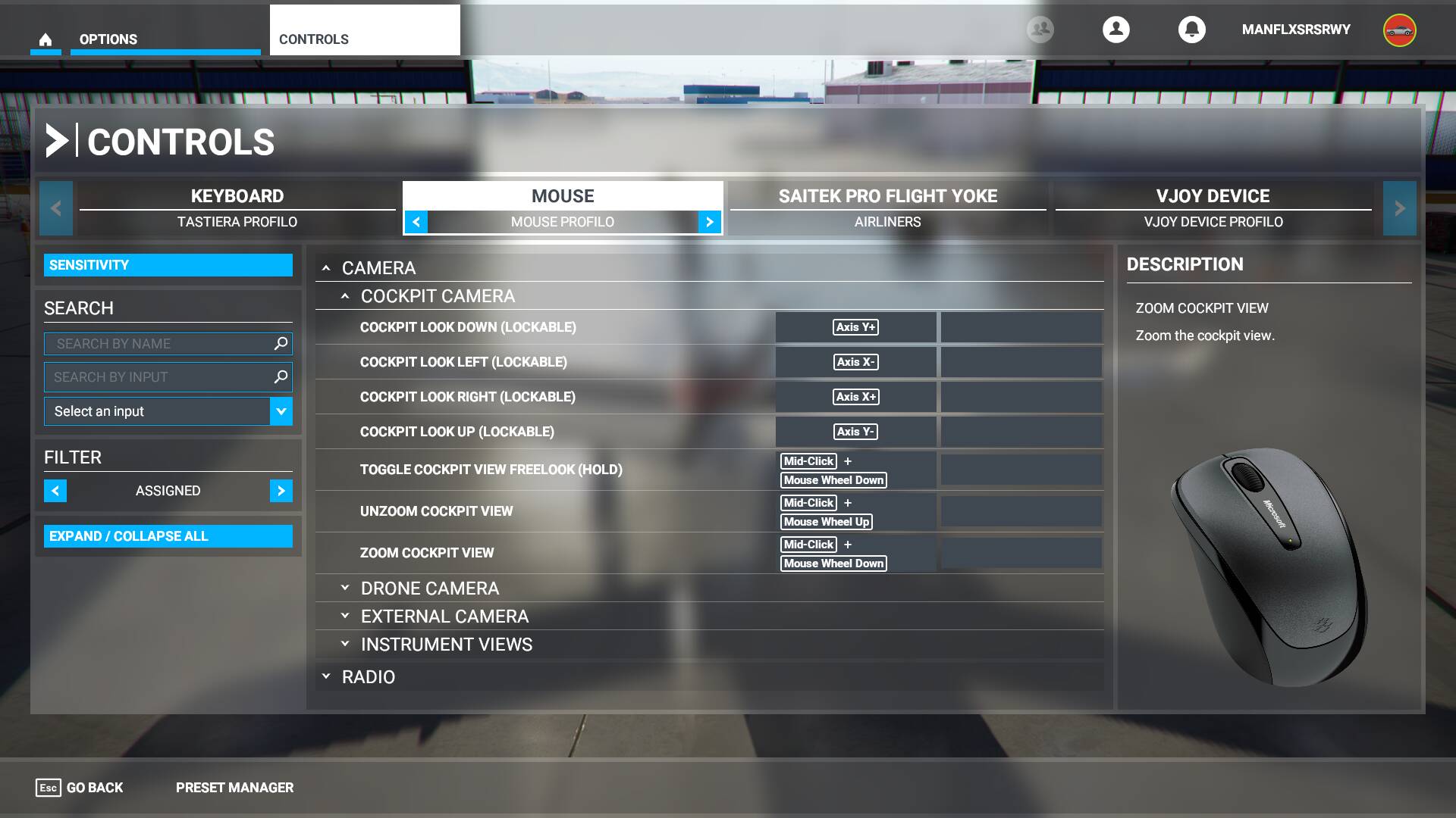 Easier-to-use instrument and avionics knobs when the aircraft is moving ...
