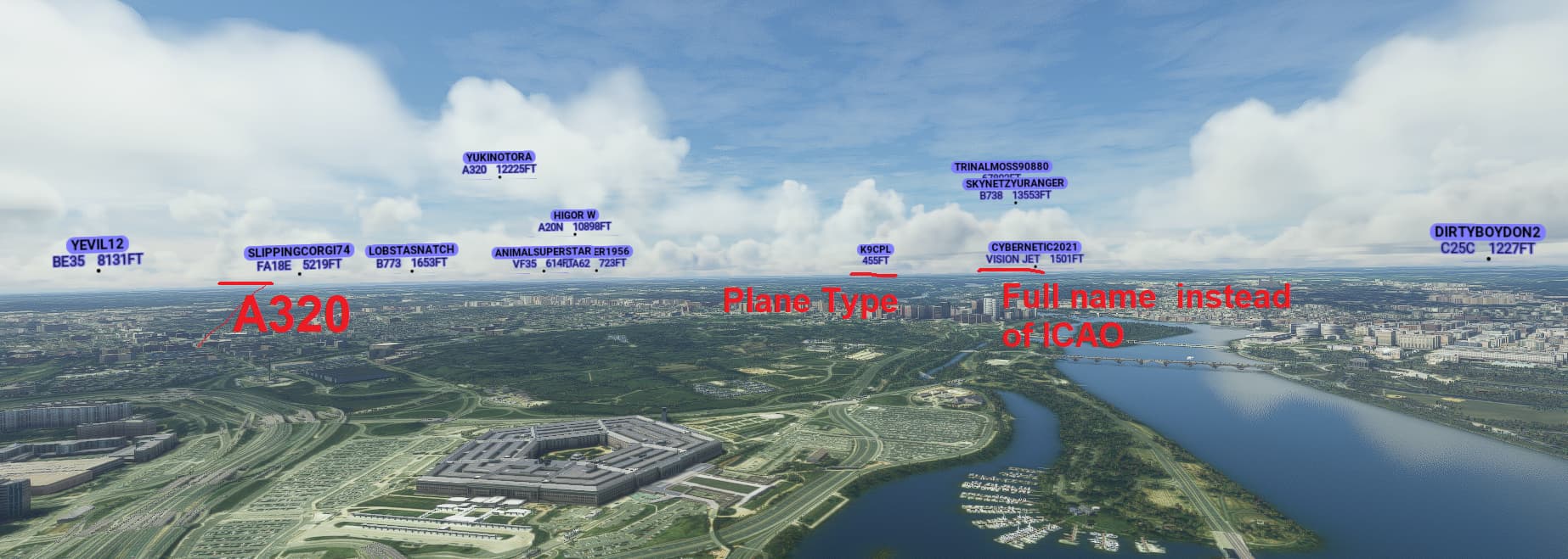 Show distance, course and speed of other aircraft in the nameplates ...