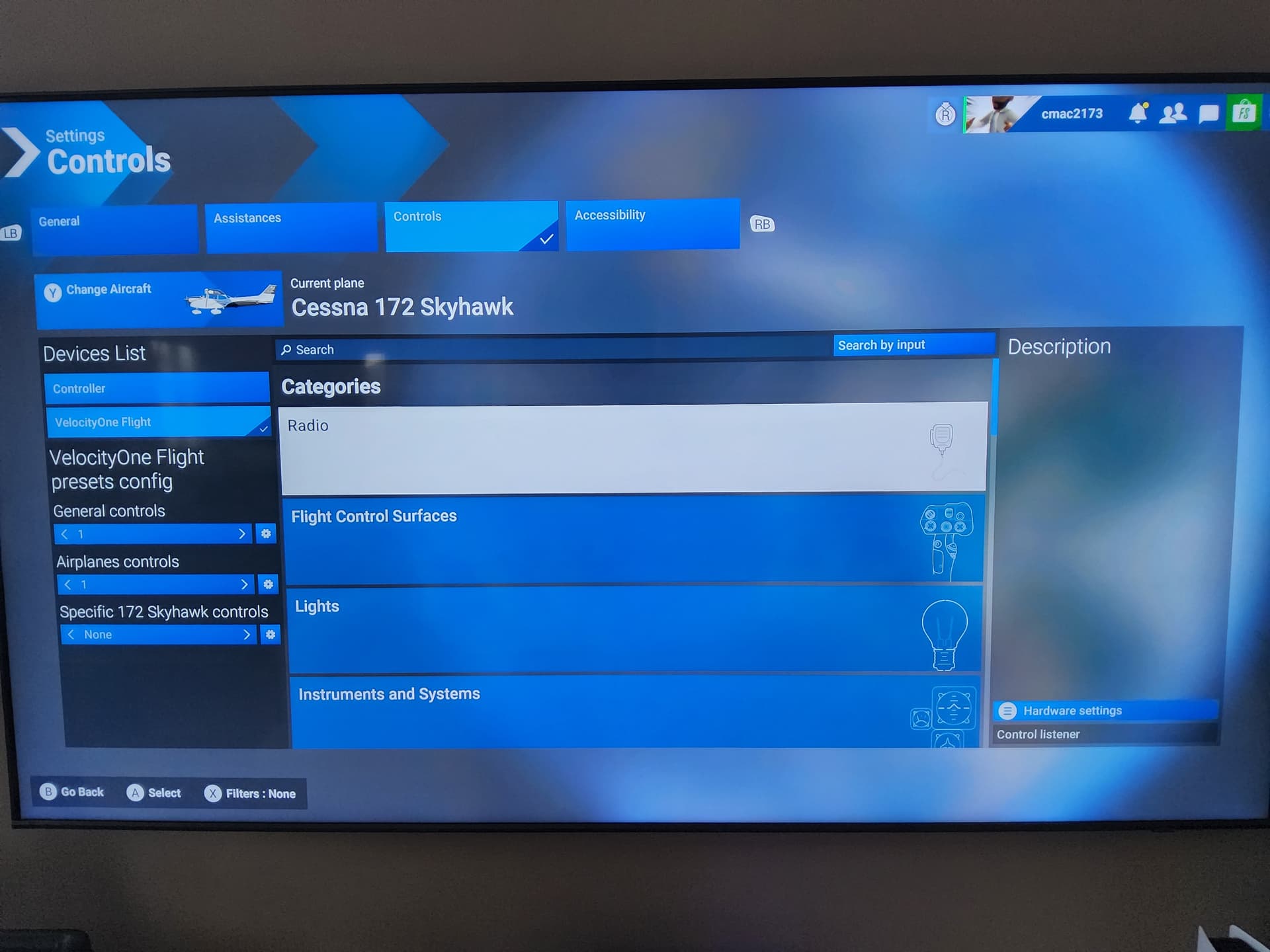 VelocityOne Flight not showing in the Description section of controls - Hardware & Peripherals ...