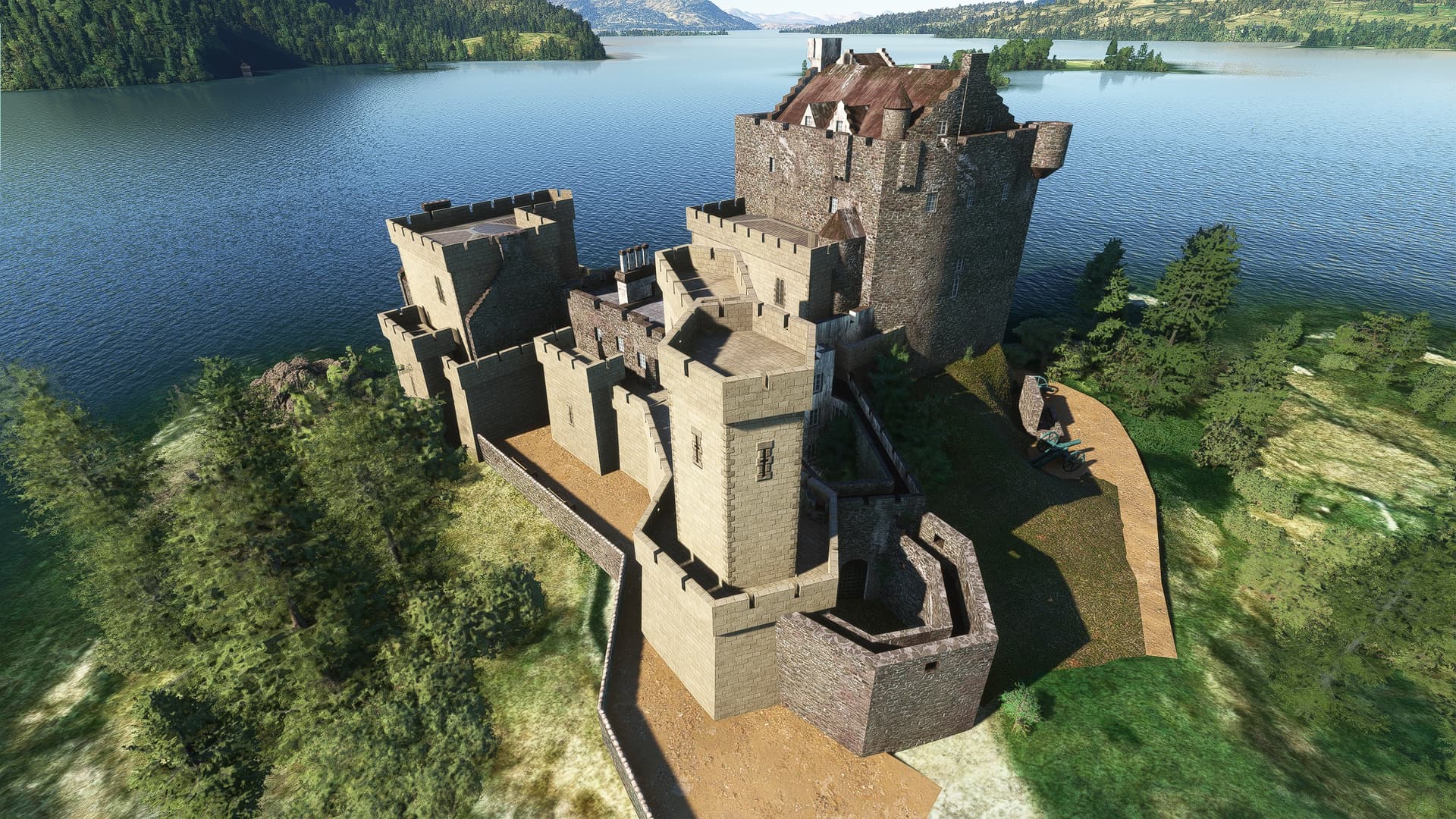 POI Eilean Donan Castle displays two different castles clipped together ...