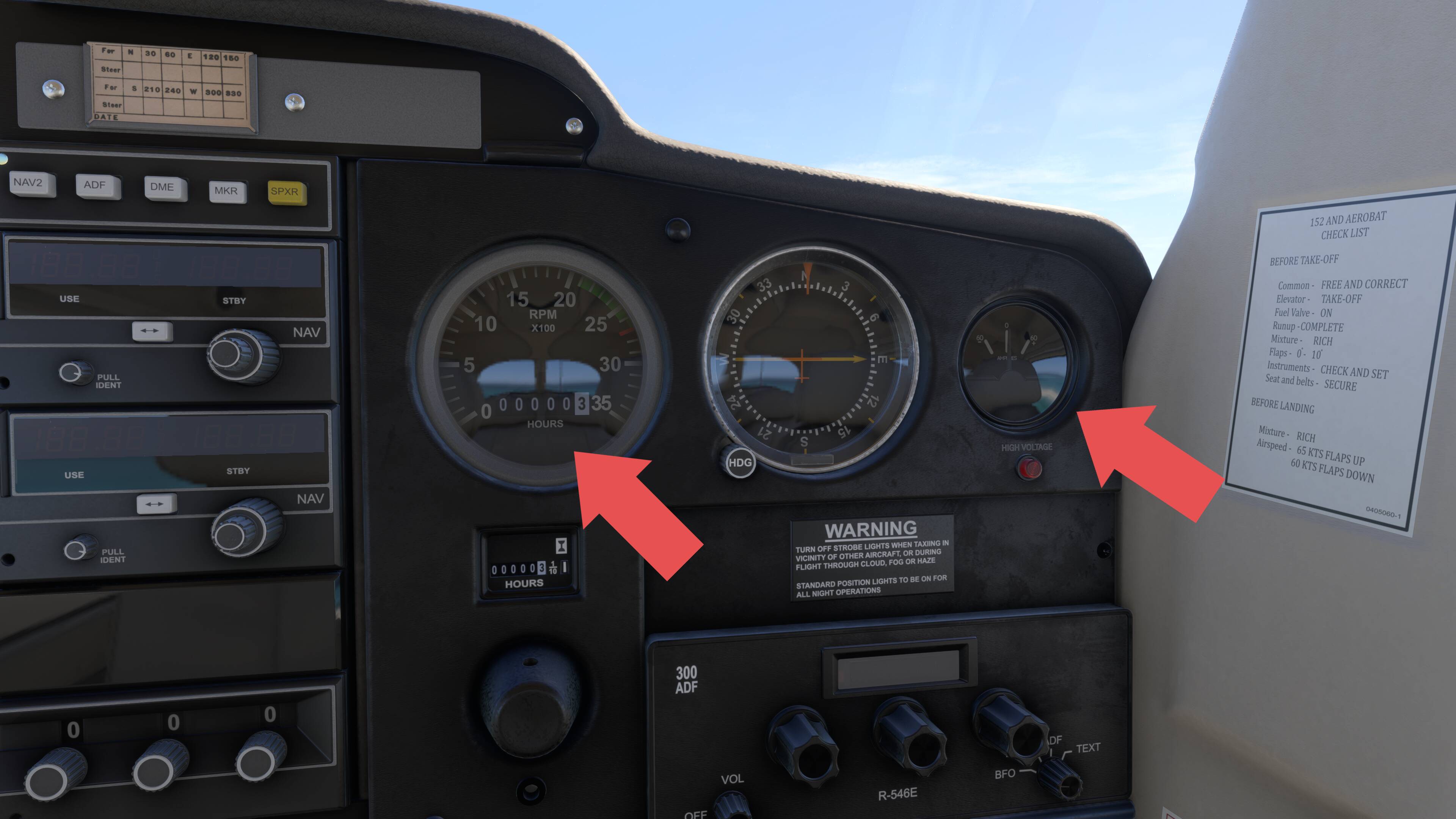 Cessna 152 Aerobat - 2 Instrument Needles are black and really hard to ...