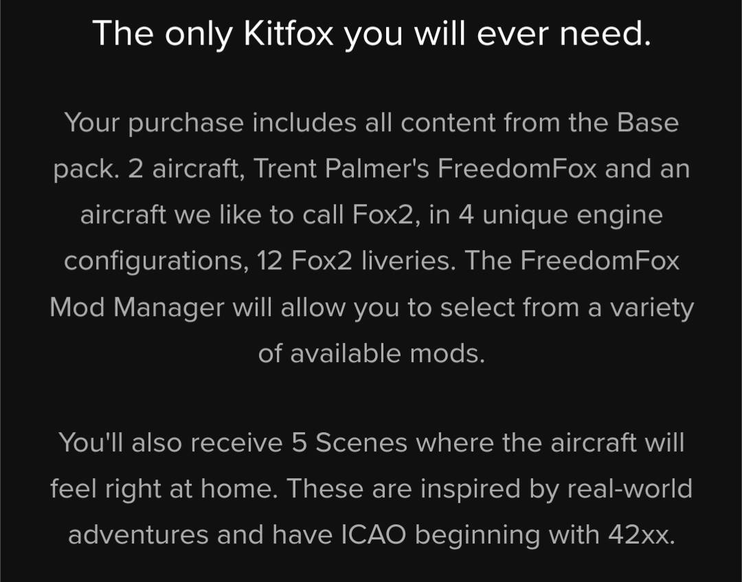Freedom Fox (Trent Palmer's Kitfox) by developer Parallel 42 - #525 by ...