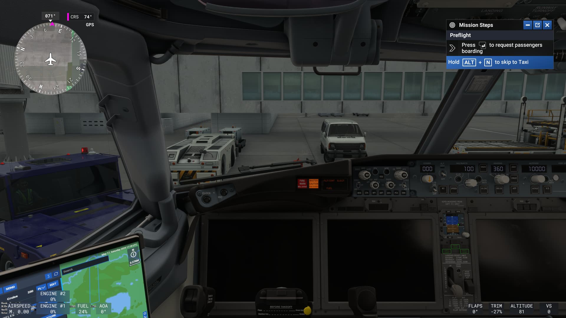 Blank screens of PFD, MFD right from the start of any missions, with ...