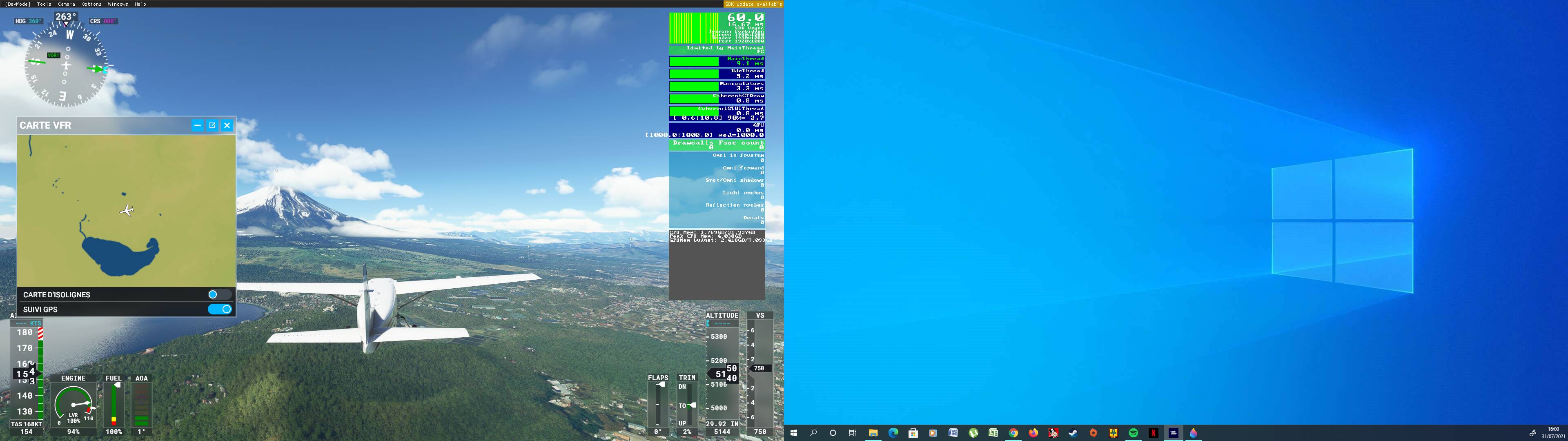 FPS drops from 60 to 30 FPS when I open a game window on another screen ...