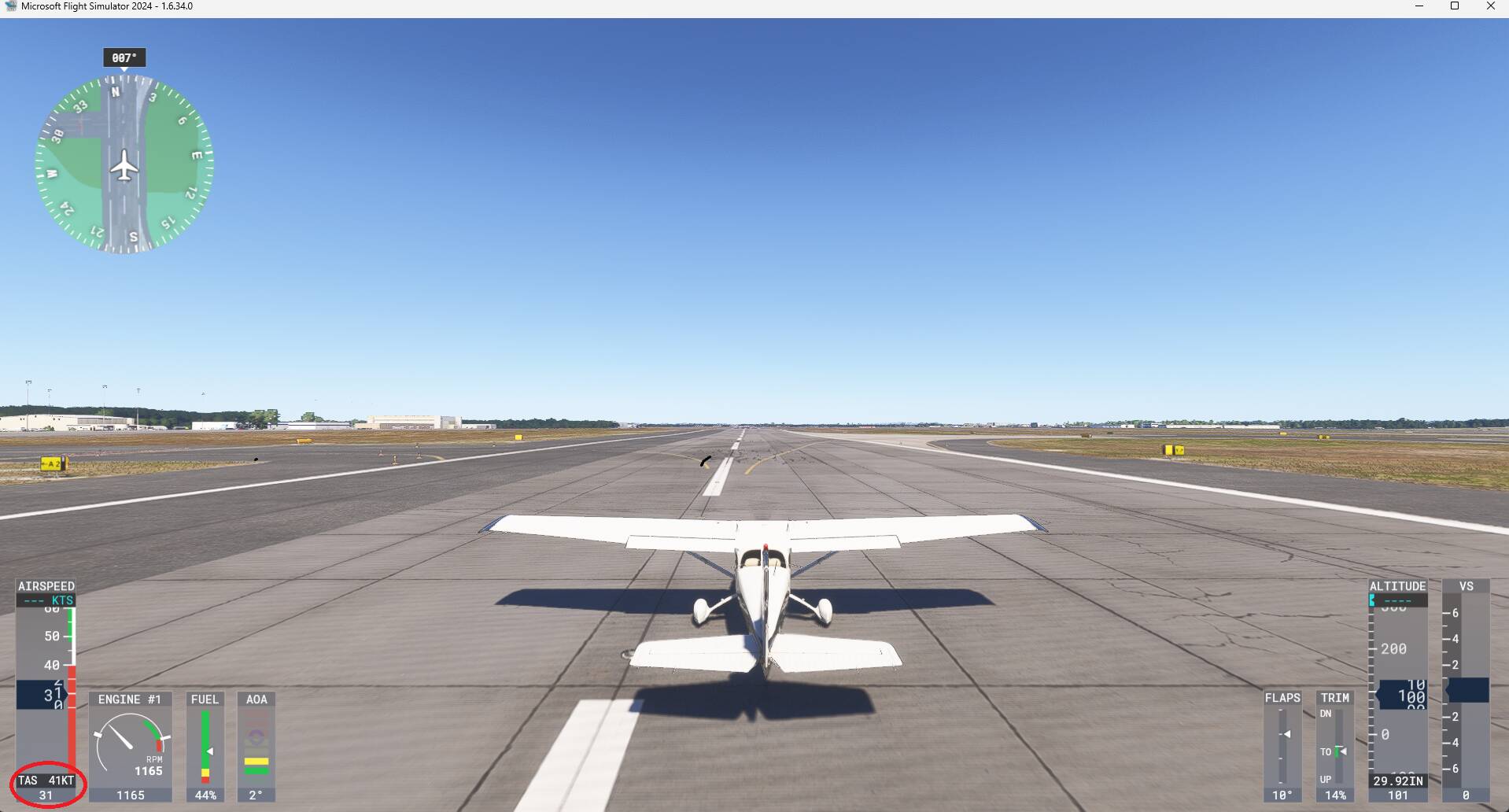 C172 Taxi speed in aircraft and external Full HUD different - Aircraft ...