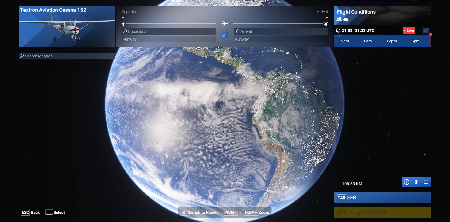 Time and weather flight conditions are getting reset to "Live" on ...