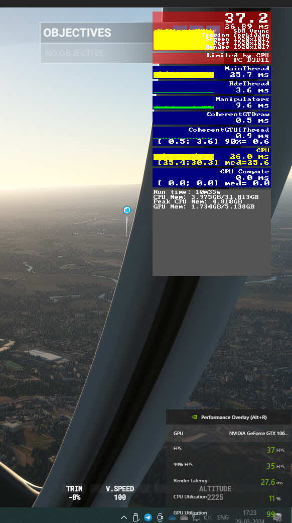 Low Cpu Utilization And Very High Gpu Utilization Hardware And Peripherals Microsoft Flight