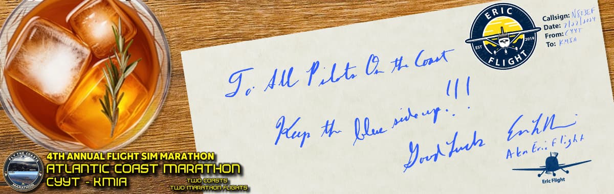 Eric Flight Fly the Coasts Fundraising Marathon Flights starting on ...